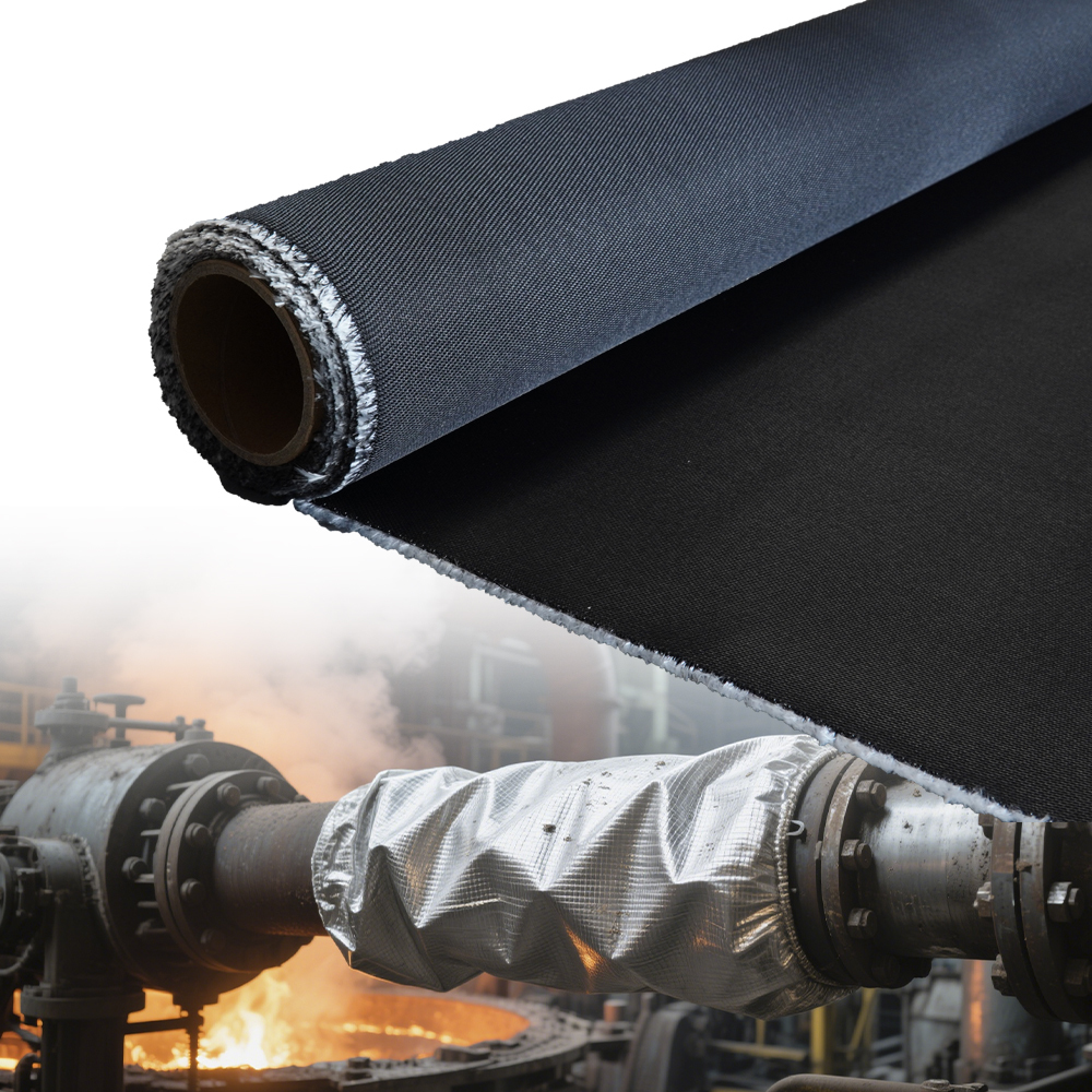 Fire Protection Silicone Coated Fiberglass Fabric with 1 / 1.2 / 1.5 ...